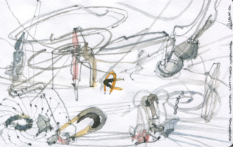ROBERTO MATTA'S DRAWINGS HAVE SOME TRANSPARENCY